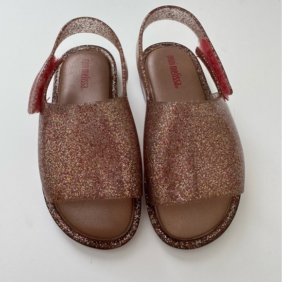 Mini Melissa | Shoes | Mini Melissa Mia Fabula Gold Glitter Size 9 ...